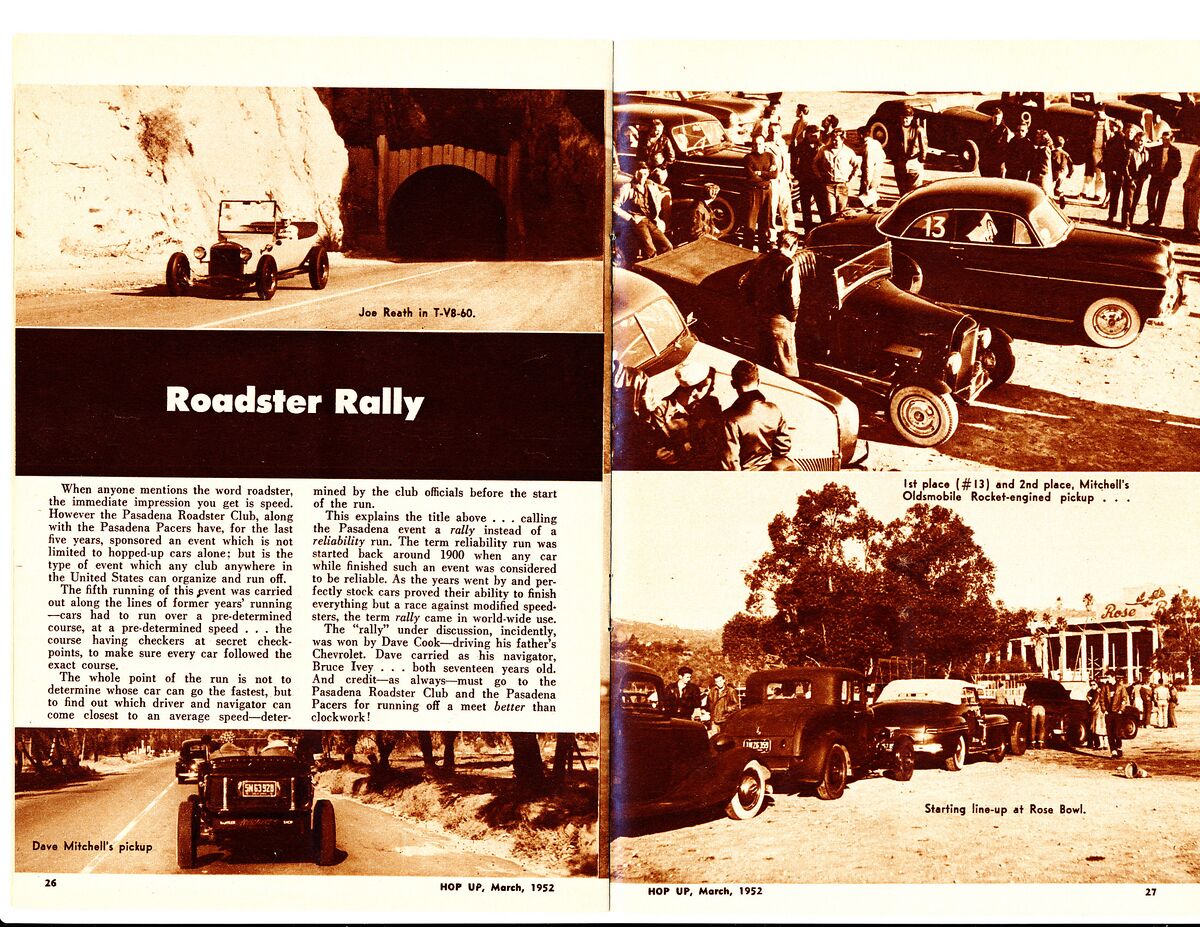 Pasadena Roadster Club's 1952 Reliability Run - Kustomrama