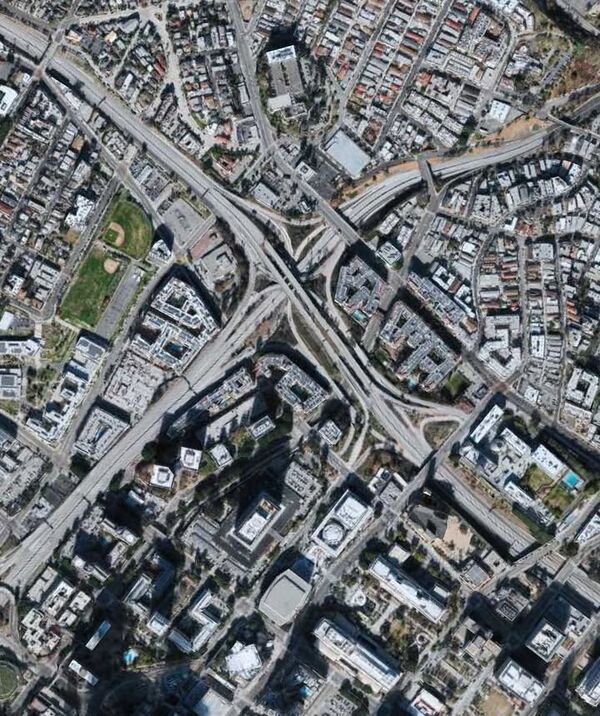 Harbor and Hollywood Freeway Overpass - Kustomrama